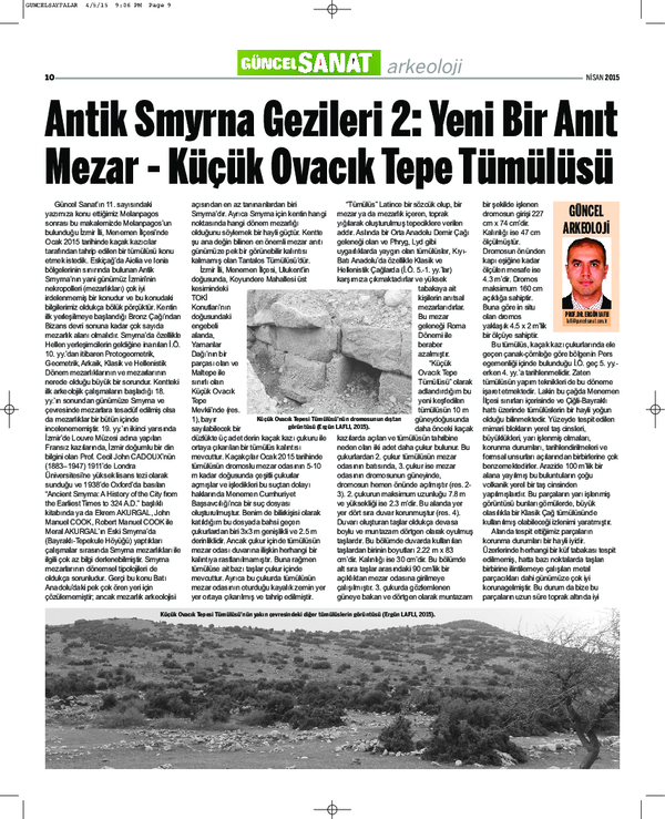 (PDF) Journeys to Ancient Smyrna 2: A New Monumental Tomb - The Tumulus ...