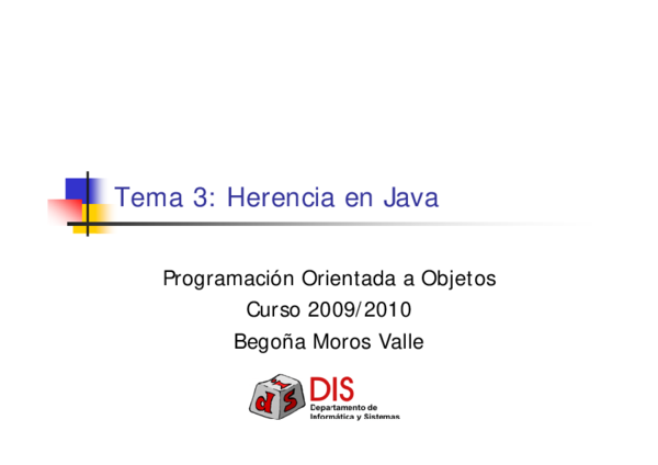 (PDF) Tema 3: Herencia en Java
