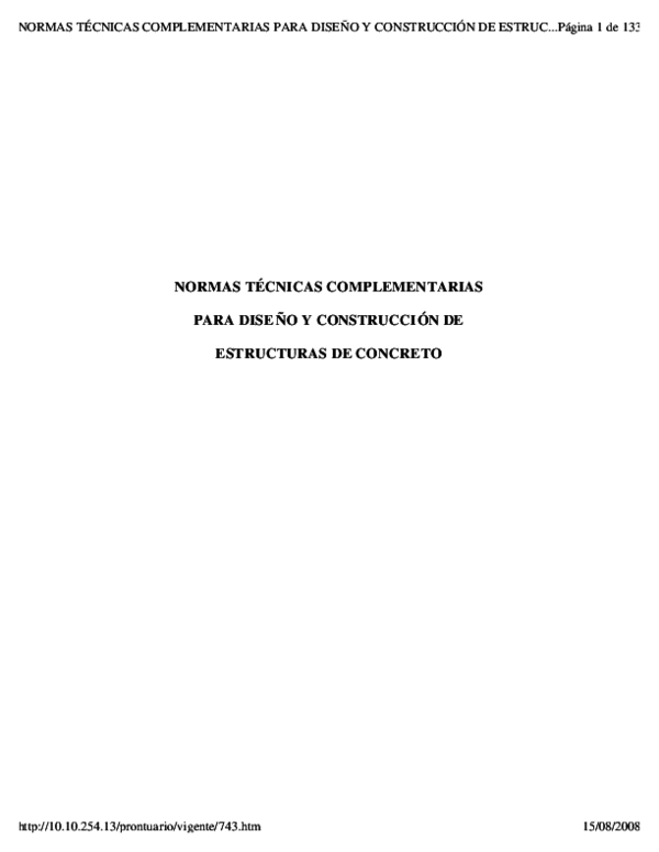 (PDF) NORMAS TÉCNICAS COMPLEMENTARIAS PARA DISE ÑO Y CONSTRUCCIÓN DE ESTRUCTURAS DE CONCRETO ...