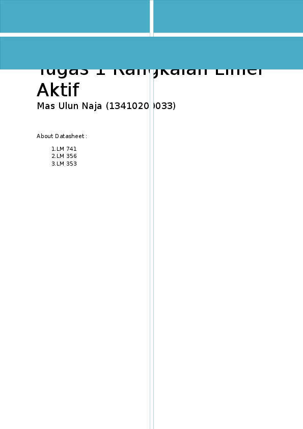 (DOC) Data Sheet LM 741