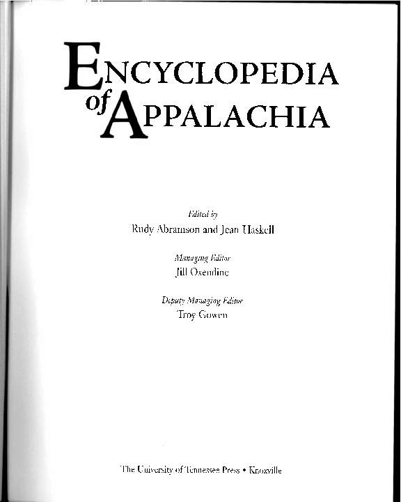 (PDF) "Graphic Arts," Encyclopedia of Appalachia, ed Rudy Abramson and ...