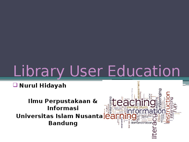 (PPT) User Education Library