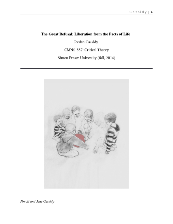 (DOC) The Great Refusal: Liberation From the Facts of Life