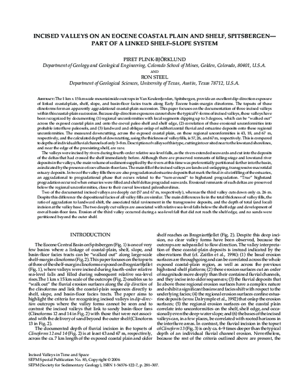 (PDF) Incised valleys on an Eocene coastal plain and shelf, Spitsbergen ...