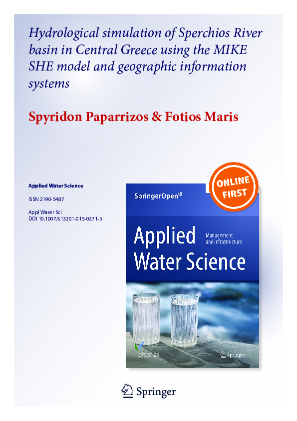(PDF) Hydrological simulation of Sperchios River basin in Central ...