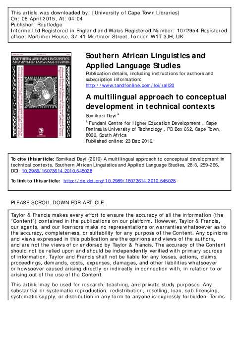 (PDF) A multilingual approach to conceptual