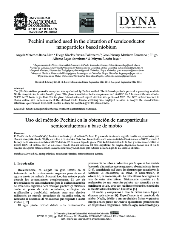 (PDF) Pechini method used in the obtention of semiconductor ...