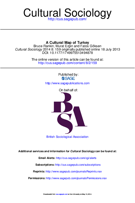 (PDF) A Cultural Map of Turkey