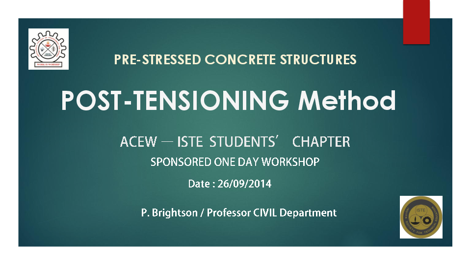 (PDF) pre Stressed post tensioning system