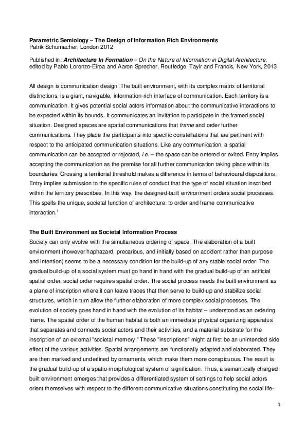 (PDF) Parametric Semiology – The Design of Information Rich Environments