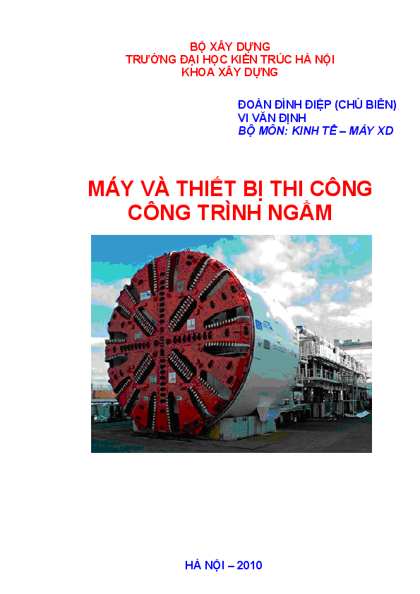 (PDF) Máy thi công công trình ngầm