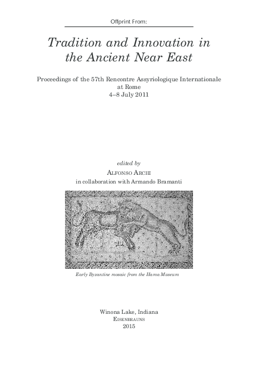 (PDF) The Territorial Administration of the Kingdom of Alalah during ...