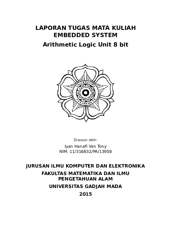 (DOC) Implementasi Alu 8 Bit Menggunakan VHDL