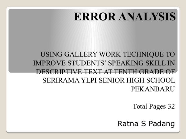 Error Analysis Presentation
