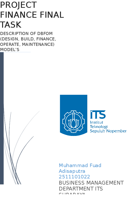 (DOC) DESCRIPTION OF DBFOM (DESIGN, BUILD, FINANCE, OPERATE ...