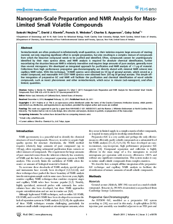 (PDF) Nanogram-Scale Preparation and NMR Analysis for Mass-Limited ...