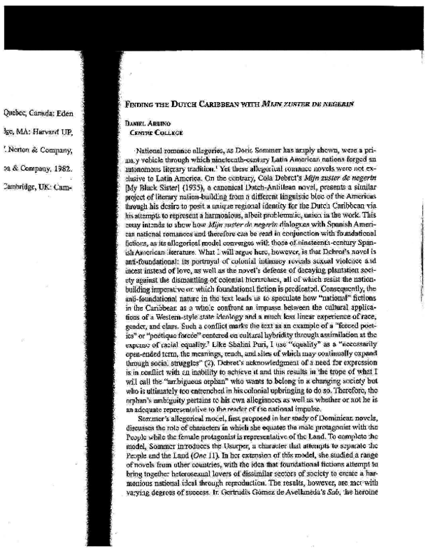(PDF) Finding the Dutch Caribbean with Mijn Zuster de Negerin (My Black ...