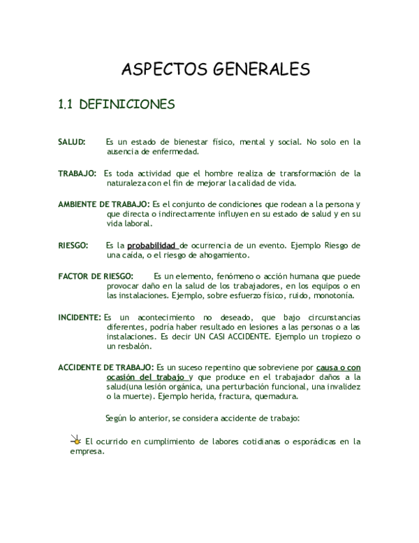 (DOC) ASPECTOS GENERALES 1.1 DEFINICIONES