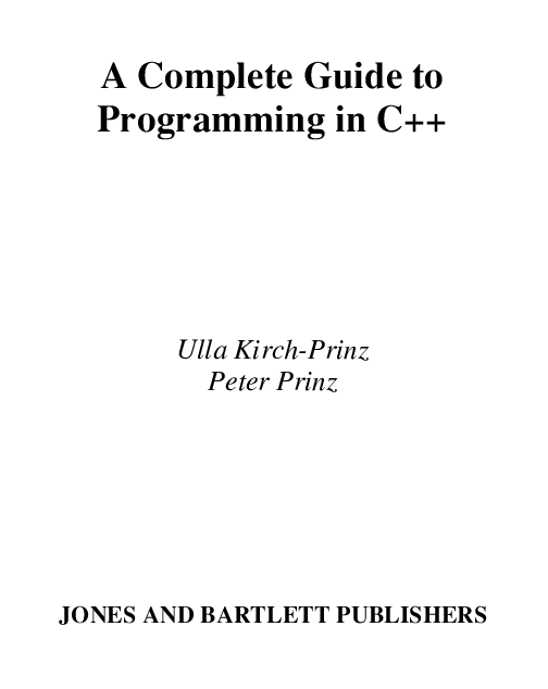 (PDF) A Complete Guide to Programming in C++ - Ulla Kirch-Prinz Peter ...
