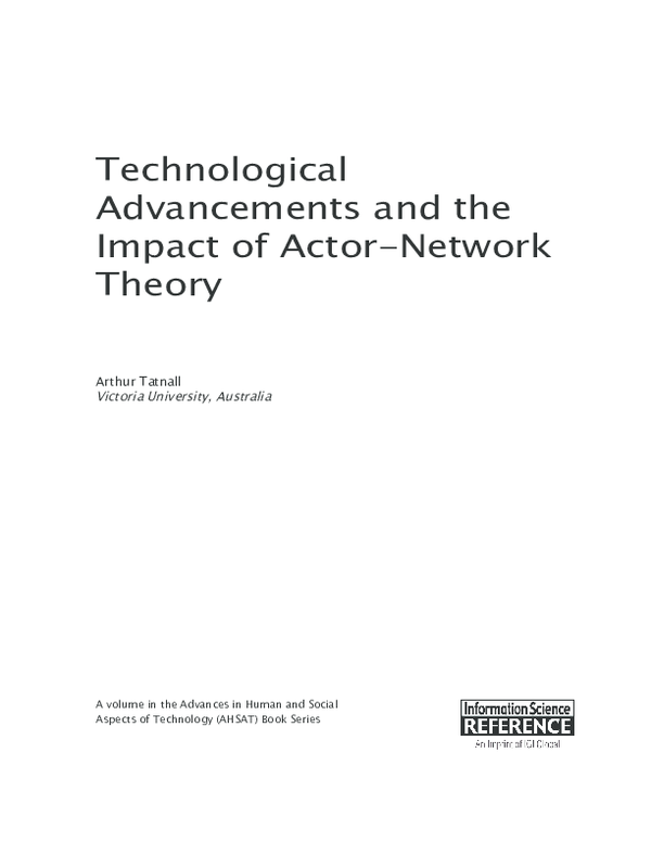 (PDF) Actor-Network Theory: A Bureaucratic View of Public Service ...