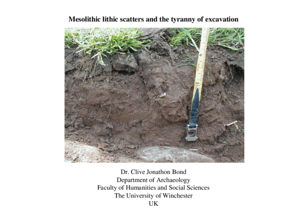 (PDF) Mesolithic lithic scatters and the tyranny of excavation