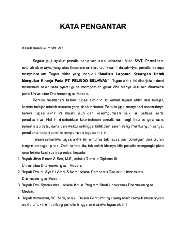 (DOC) Kata pengantar example