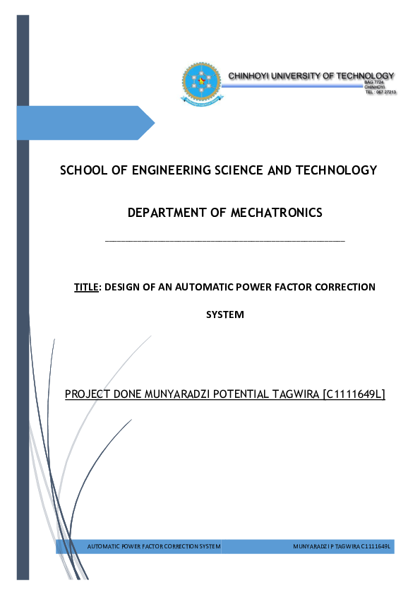 (PDF) automatic power factor correction system in Power grids