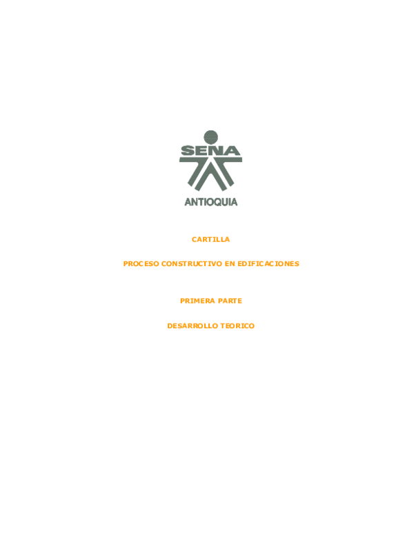 (PDF) CARTILLA PROCESO CONSTRUCTIVO EN EDIFICACIONES