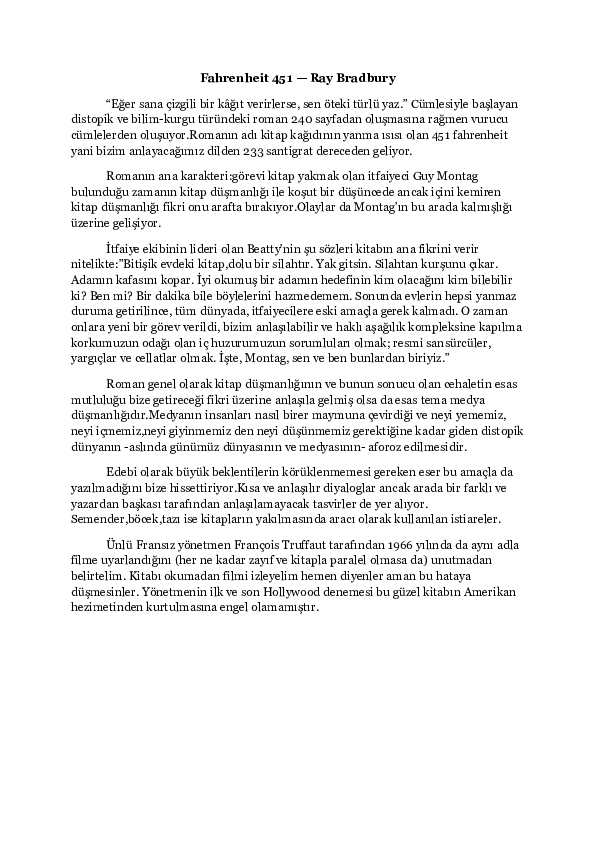 (DOC) Fahrenheit 451 - Ray Bradbury