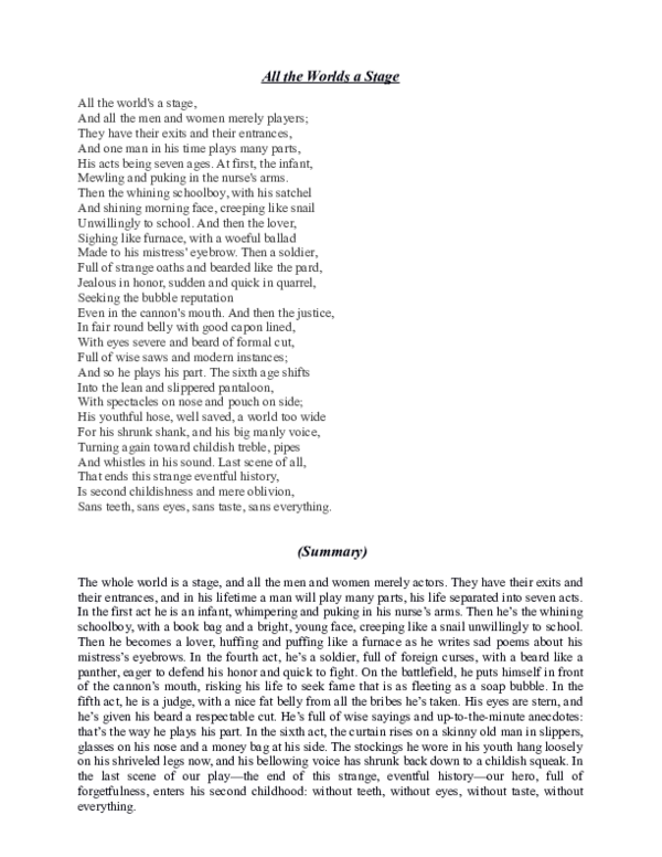 (DOC) All the Worlds a Stage