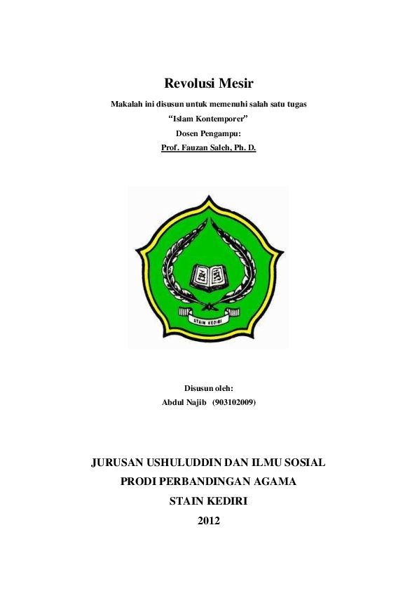 (PDF) the arab spring: revolusi mesir