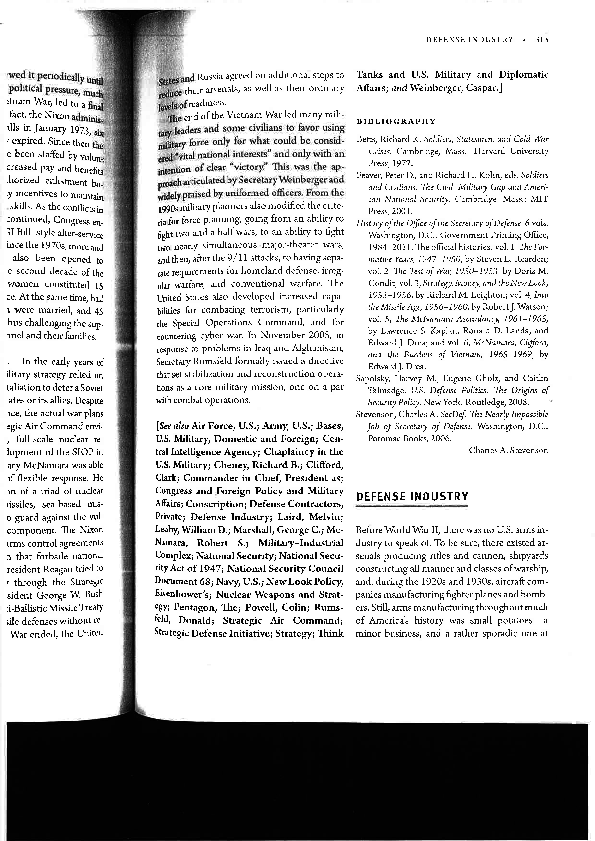 (PDF) History of the US Defense Industry