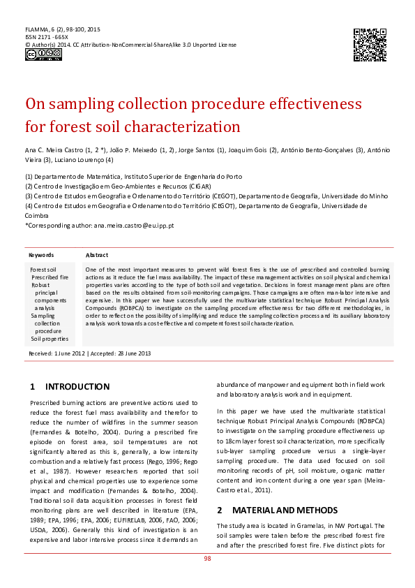 (PDF) On sampling collection procedure effectiveness for forest soil ...