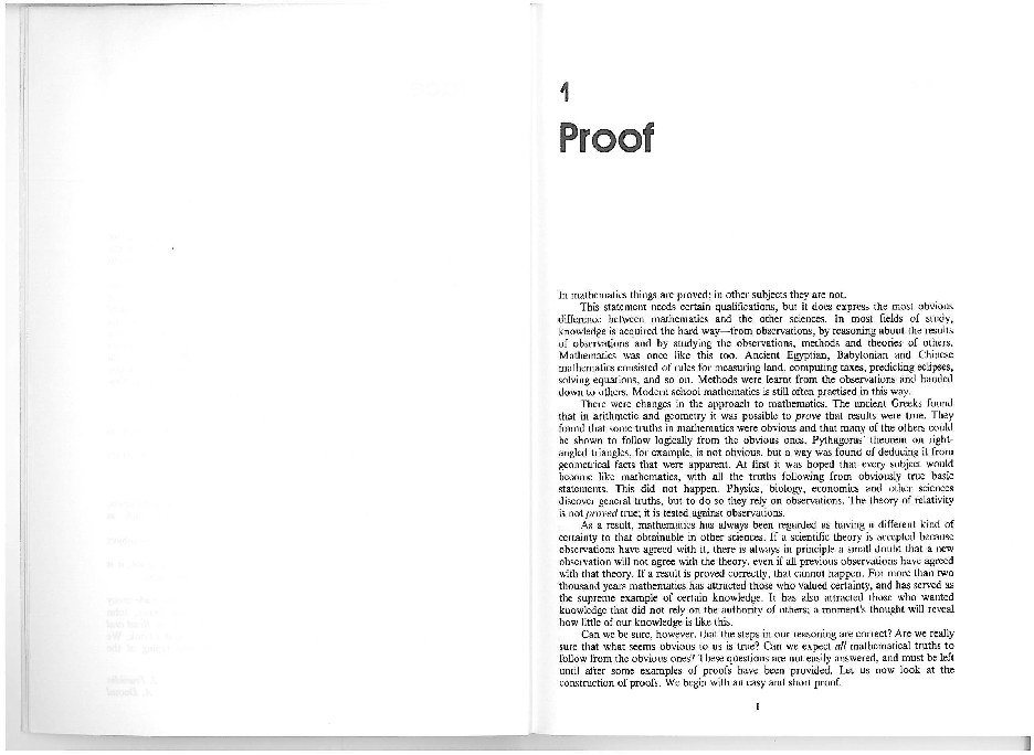 (PDF) Proof in Mathematics: An Introduction