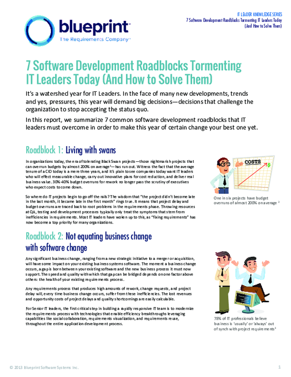 (PDF) Software Development Roadblocks BluePrint Whitepaper: 'No Mas ...