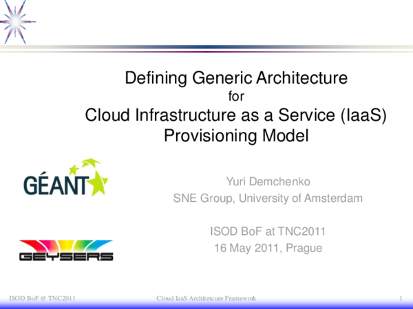 Pdf Generic Architecture For Cloud Infrastructure As A Service Iaas