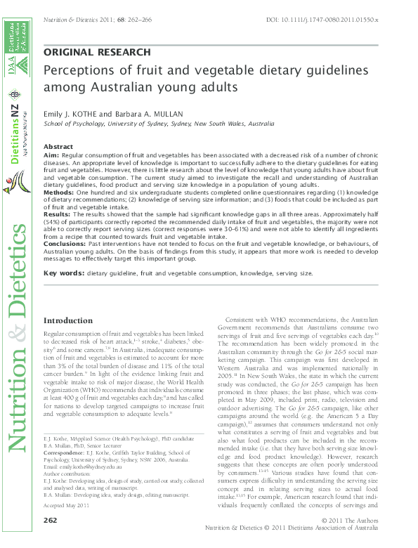 Australian Dietary Guidelines Fruit And Vegetable Intake at Lara Caley blog