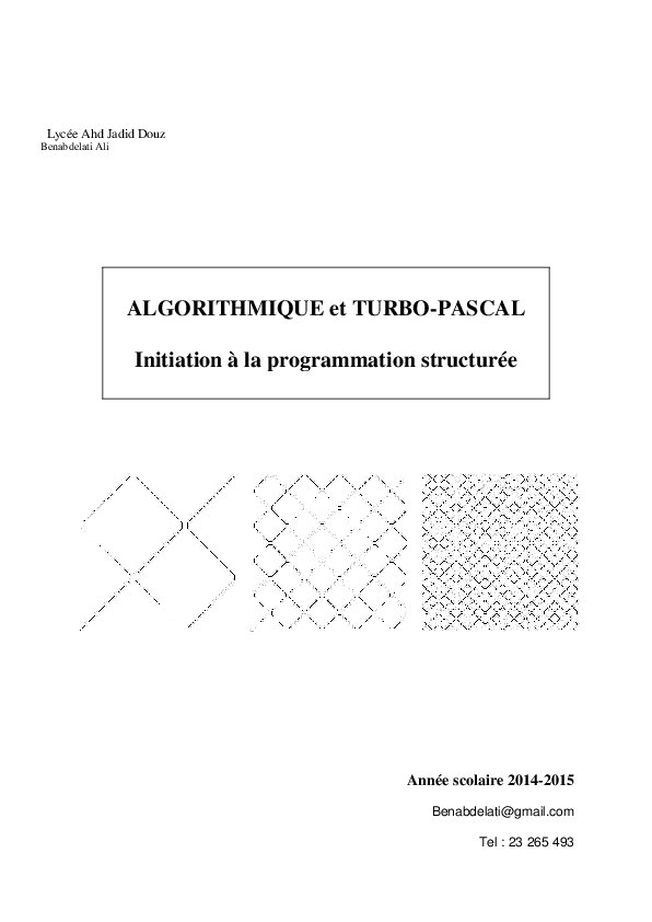 (PDF) algorithmique-et-turbo-pascal