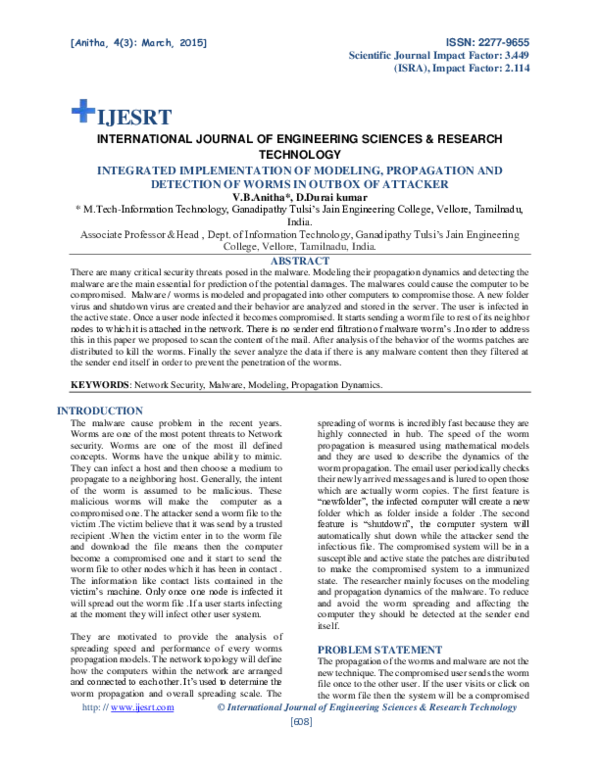 Pdf Integrated Implementation Of Modeling Propagation And Detection