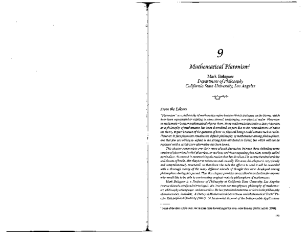 (PDF) Mathematical Platonism