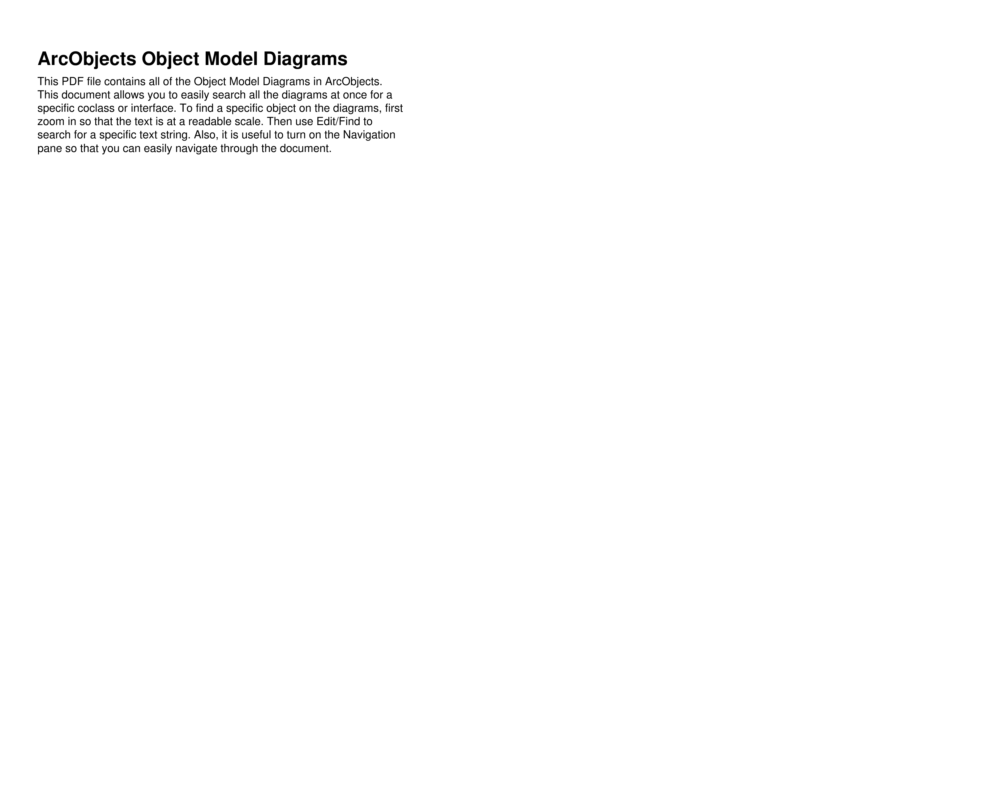 (PDF) ArcObjects Object Model Diagrams