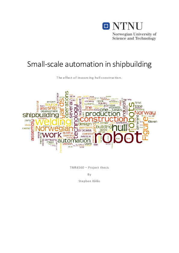(PDF) Small-scale automation in shipbuilding