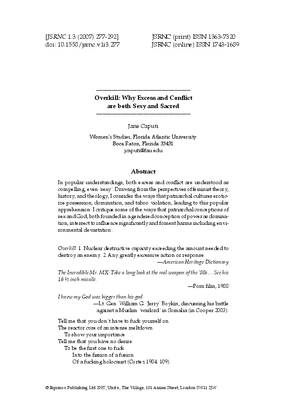 (PDF) The Naked Goddess: Pornography and the Sacred