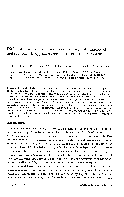 (PDF) Differential androgen sensitivity of sexually dimorphic forelimb ...
