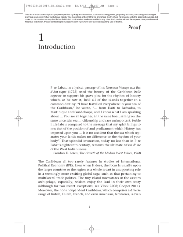 (PDF) The Political Economy of Caribbean Development (Palgrave 2013)