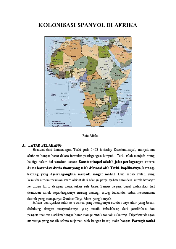 (DOC) KOLONISASI SPANYOL DI AFRIKA KELOMPOK II