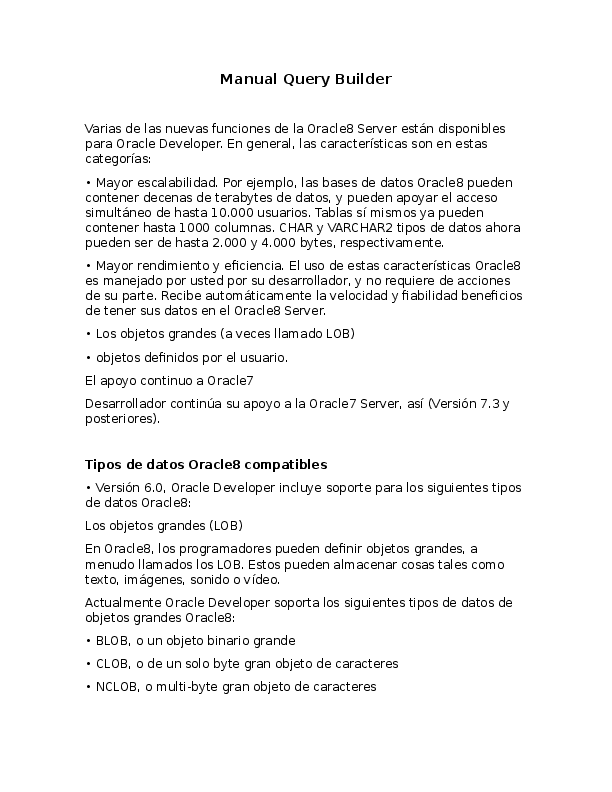 (DOC) Manual Query Builder