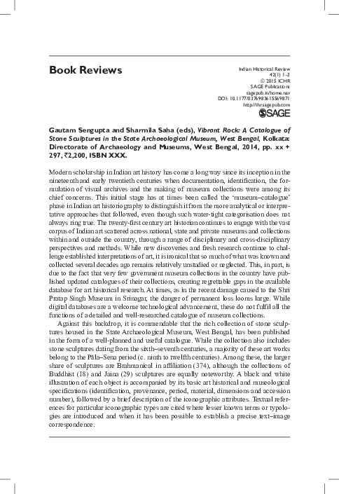 (PDF) Review of Gautam Sengupta and Sharmila Saha, Vibrant Rock: A ...