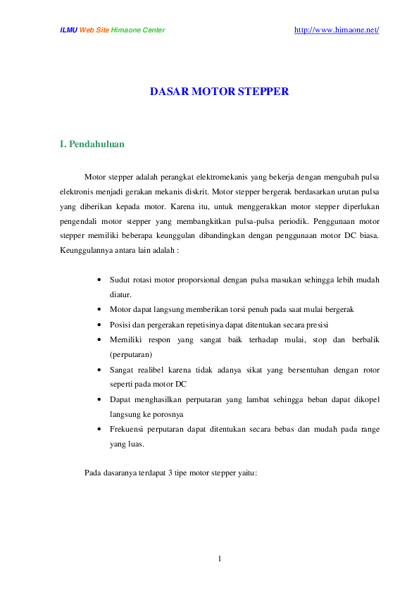 (PDF) Dasar motor stepper