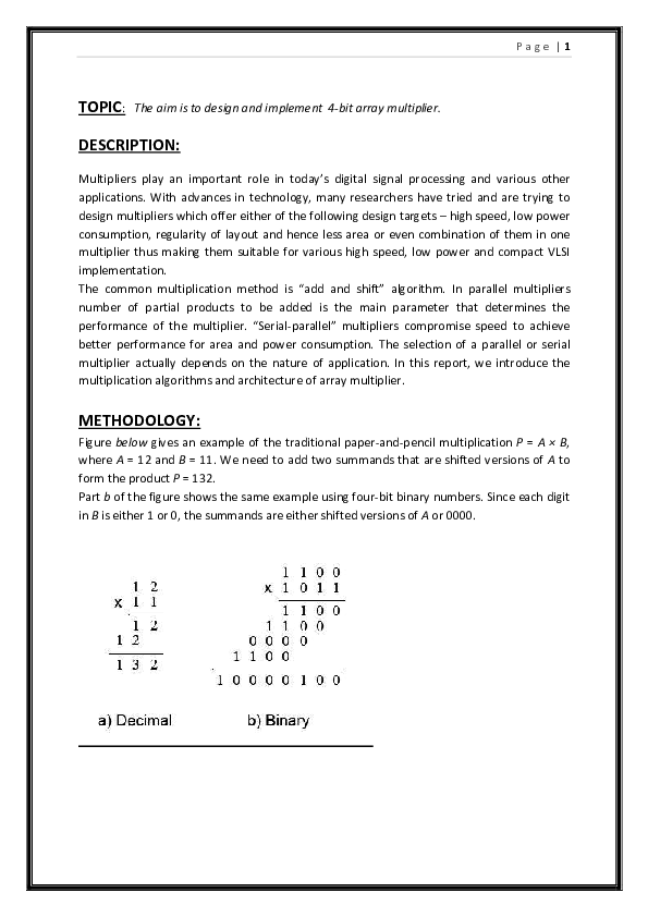 (PDF) Array Multiplier_Verilog_Xilinx